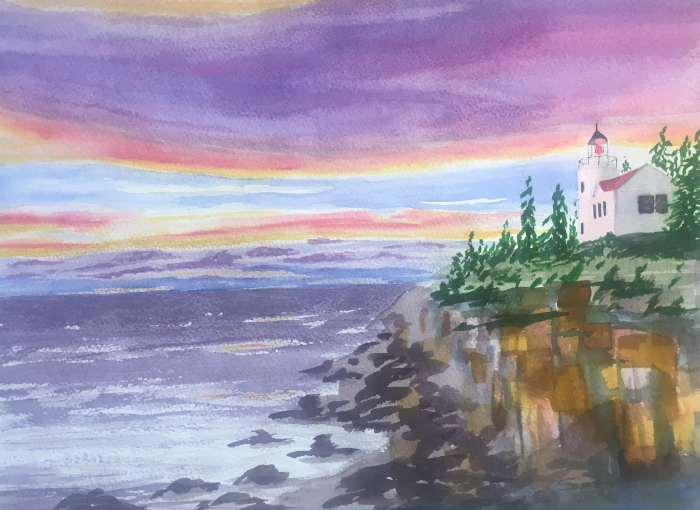 Acadia Lighthouse Sunset – Spencer Whiting Fine Art
